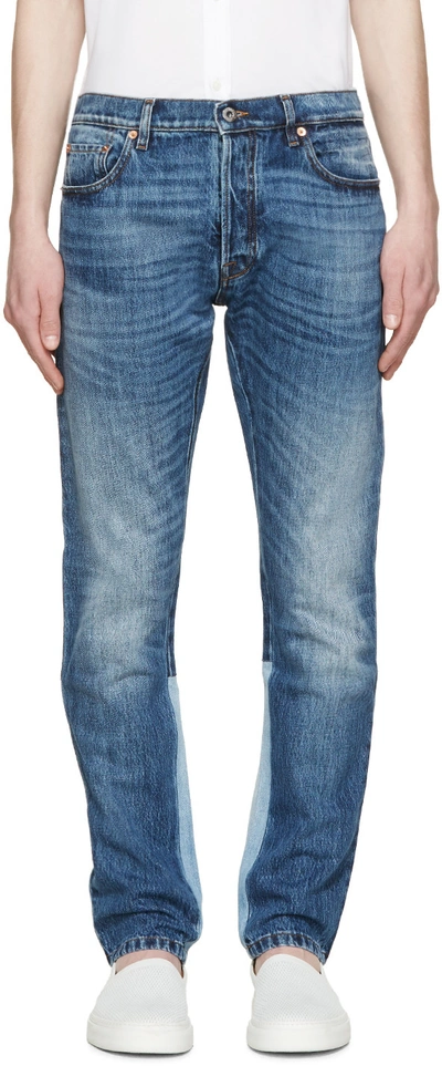 Valentino Heat Sealed Patchwork Jeans In Social Bro | ModeSens