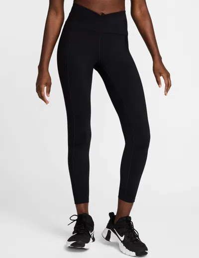 Nike Women's One Wrap High-waisted 7/8 Leggings In Black | ModeSens