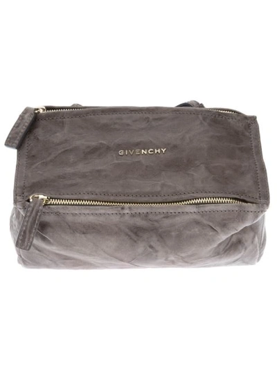 Givenchy Mini Pandora Washed Leather Shoulder Bag In Light Grey | ModeSens