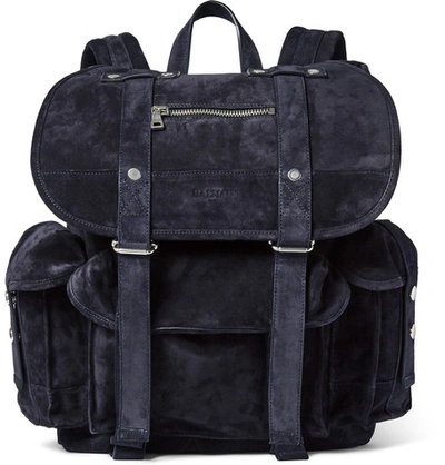 Balmain Suede Backpack | ModeSens