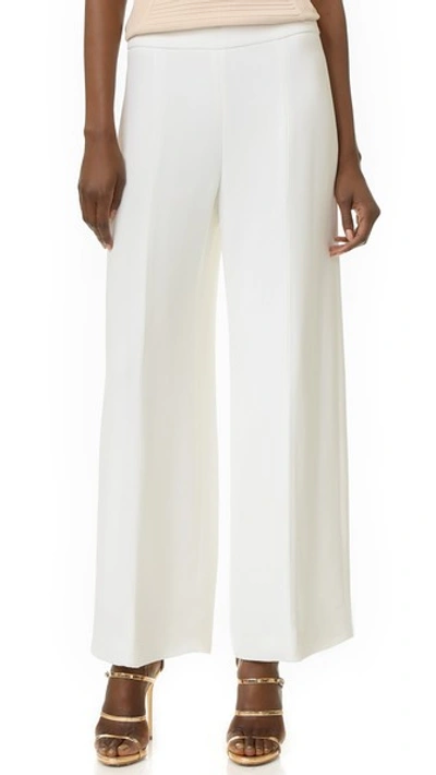 Narciso Rodriguez Wool Gauze Cropped Straight-leg Pants, Ivory In Ecru ...