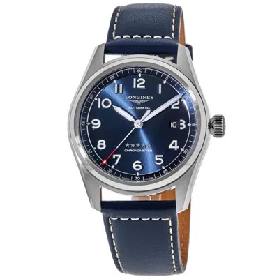 Longines Spirit Blue Dial Leather Strap Men's Watch L3.811.4.93.0 ...