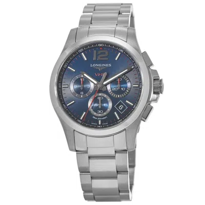 Longines Conquest V. H.p. Chronograph Blue Dial Steel Men's Watch L3 ...