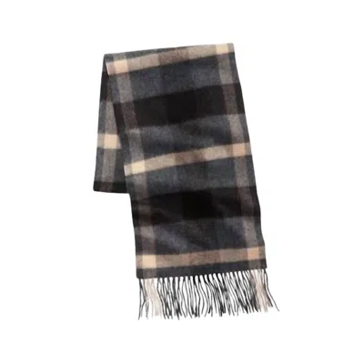Club Room Luxury Cashmere Scarf In Plaid Brown In Multi | ModeSens