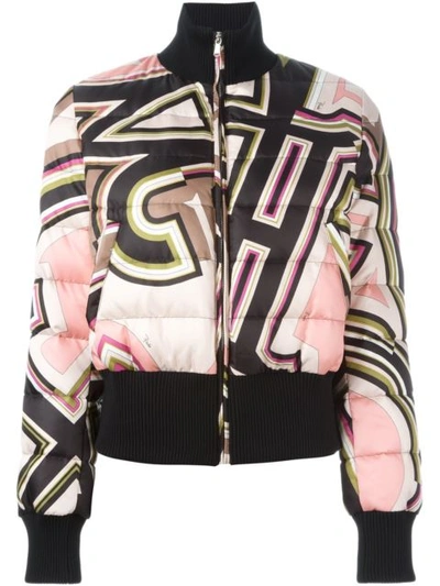 Emilio Pucci Printed Bomber Jacket In Nude | ModeSens