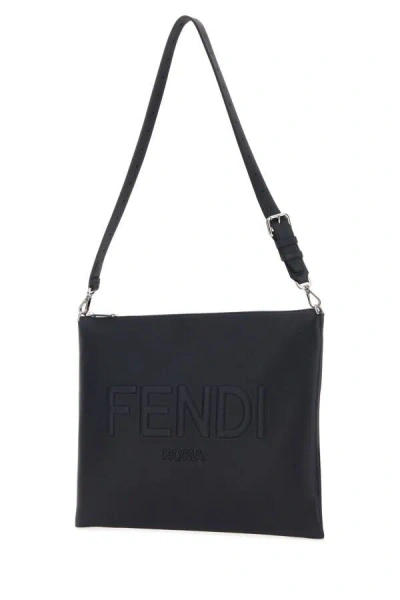 Fendi Men Midnight Blue Leather After Roma Shoulder Bag | ModeSens