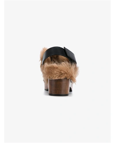 Gucci Black Amstel 55 Leather Fur Lined Clogs | ModeSens