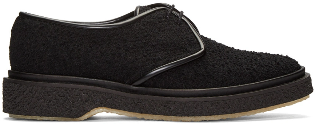 Adieu Black Curly Wool Derbys | ModeSens