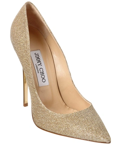 Jimmy Choo Anouk Lame Glitter Pointy-toe Pump' In Gold | ModeSens