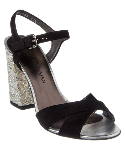 Stuart Weitzman Synonym Suede Sandal' In Black | ModeSens