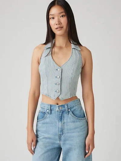 Levi's Bria Denim Halter Top In Handy Woman | ModeSens