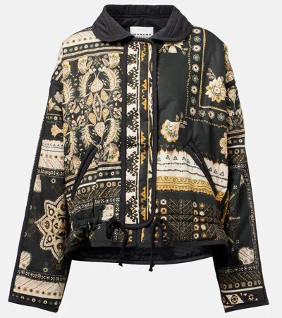 Isabel Marant Étoile Granger Printed Cotton Bomber Jacket In Black ...