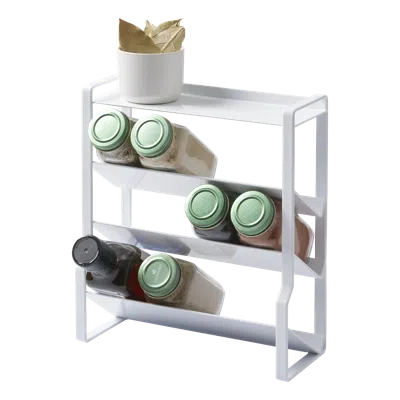 Yamazaki Home Four-tier Slim Spice Rack, Steel In White | ModeSens