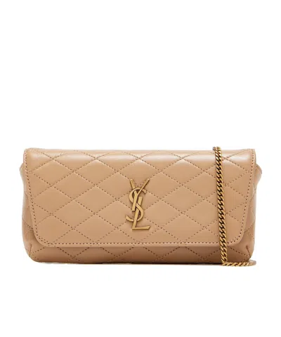 Saint Laurent Gaby Phone Holder Ysl Crossbody Bag In Quilted Smooth ...