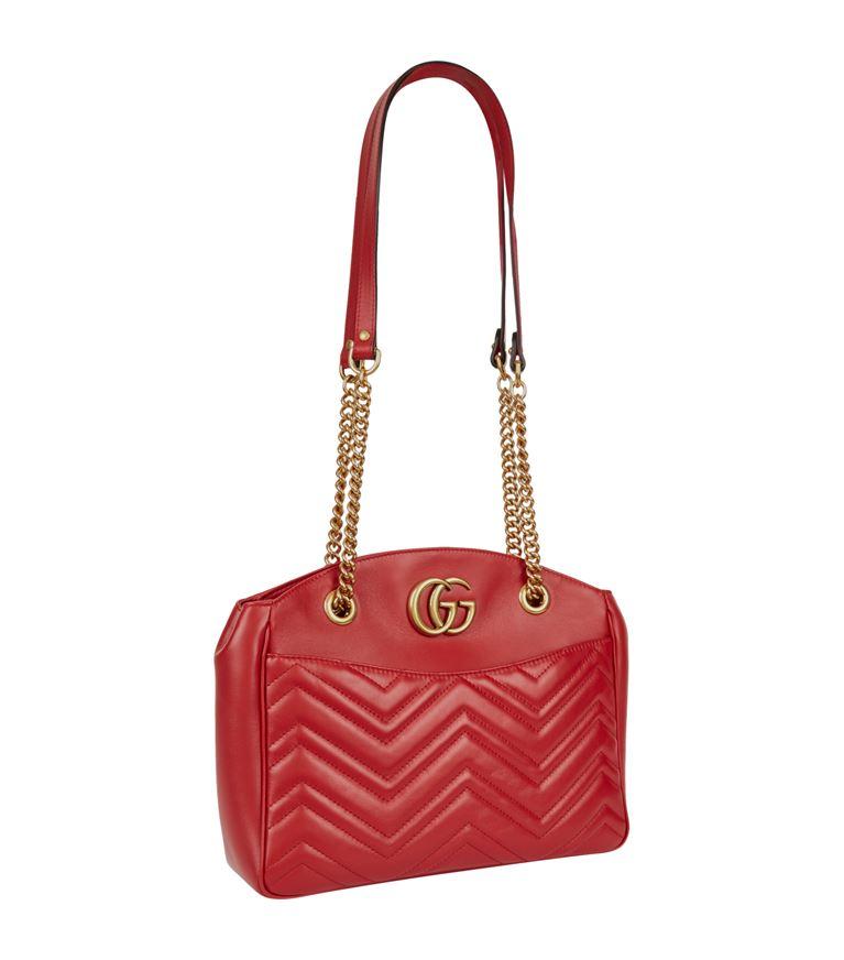 Gucci Gg Marmont Medium Matelassé Tote In Red | ModeSens