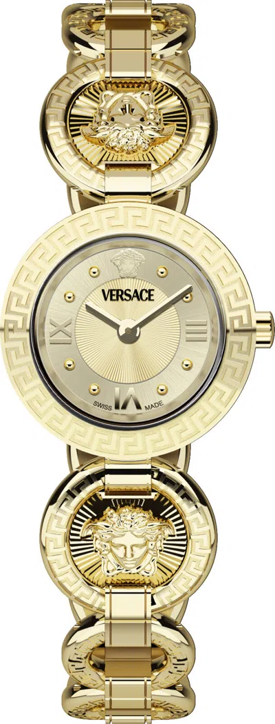 Versace Women's Greca Jewel 28mm Quartz Watch In Gold | ModeSens