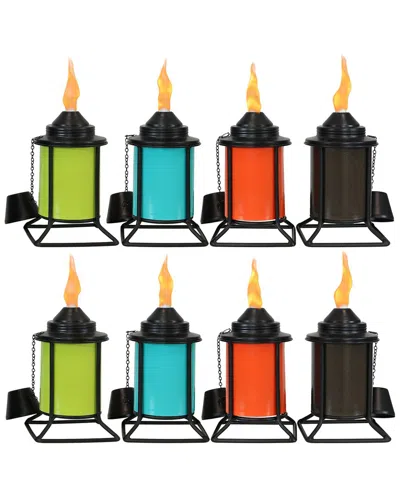 Sunnydaze Multi-color Outdoor Backyard Patio Tabletop Metal Torches ...