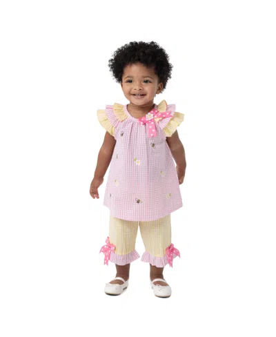 Rare Editions Baby Girls 2-piece Lady Bug And Daisy Seersucker Dress ...