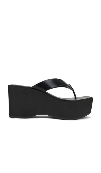 Coach Sculpted Platform Flip Flop In Black | ModeSens