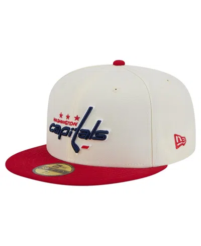 New Era Men's White Washington Capitals Chrome Two-toned 59fifty Fitted ...