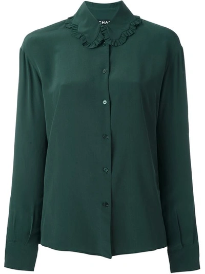 Rochas Silk Blouse With Ruffled Collar | ModeSens