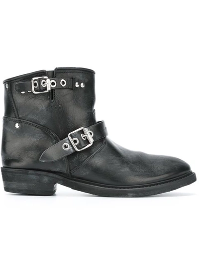 Golden Goose Strapped Buckle Ankle Boots In Black Used | ModeSens