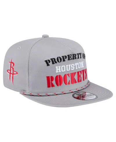 New Era Men's Gray Houston Rockets Throwback Property Of Golfer ...