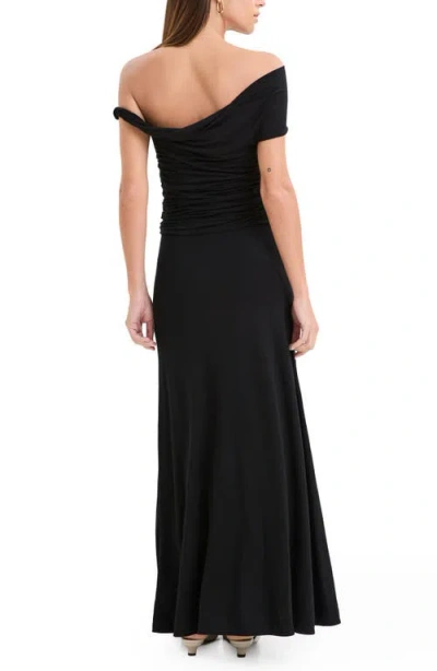 Marcella Manon Off The Shoulder Maxi Dress In Black | ModeSens