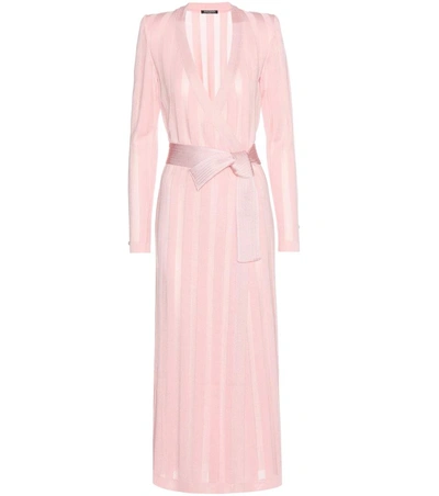 Balmain Knitted Robe In Rose | ModeSens