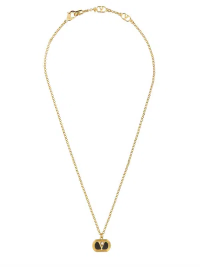 Valentino Garavani Ovalette Necklace In Gold | ModeSens