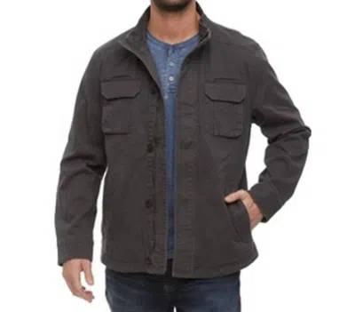 Flags & Anthem Jetson Garment Dyed Twill Jacket In Grey In Gray | ModeSens