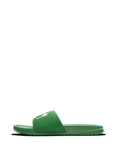 Nike Benassi "pine Green/sail" Slides | ModeSens