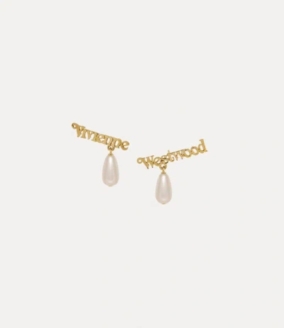 Vivienne Westwood Amelia Logo-lettering Earrings In Multi | ModeSens