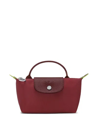 Longchamp Le Pliage Clutch Bag With Handle In Red | ModeSens