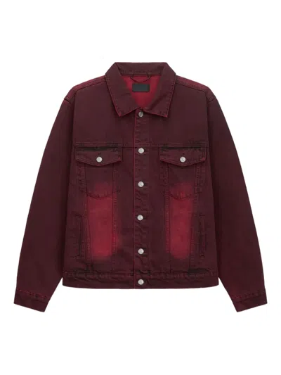 Rta Grain-washed Denim Jacket In Red | ModeSens