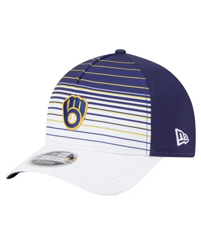 New Era Men's Navy Milwaukee Brewers Gradient 9forty M-crown Adjustable ...