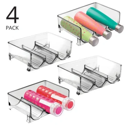 Mdesign Plastic Free-standing Stacking 3 Bottle Storage Rack, 4 Pack ...