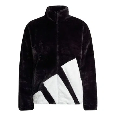 Adidas Originals Adidas Faux Fur Logo Jacket 'black White' | ModeSens