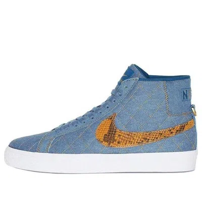 Nike X Supreme Zoom Sb Blazer Mid Qs 'denim' In Blue | ModeSens