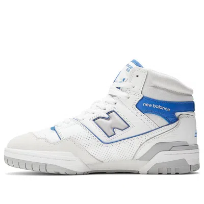New Balance 650 High-top Sneakers In White With Marine Blue And Angora ...