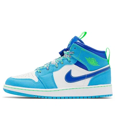 Air Jordan (gs) 1 Mid Se 'sprite' In Blue | ModeSens