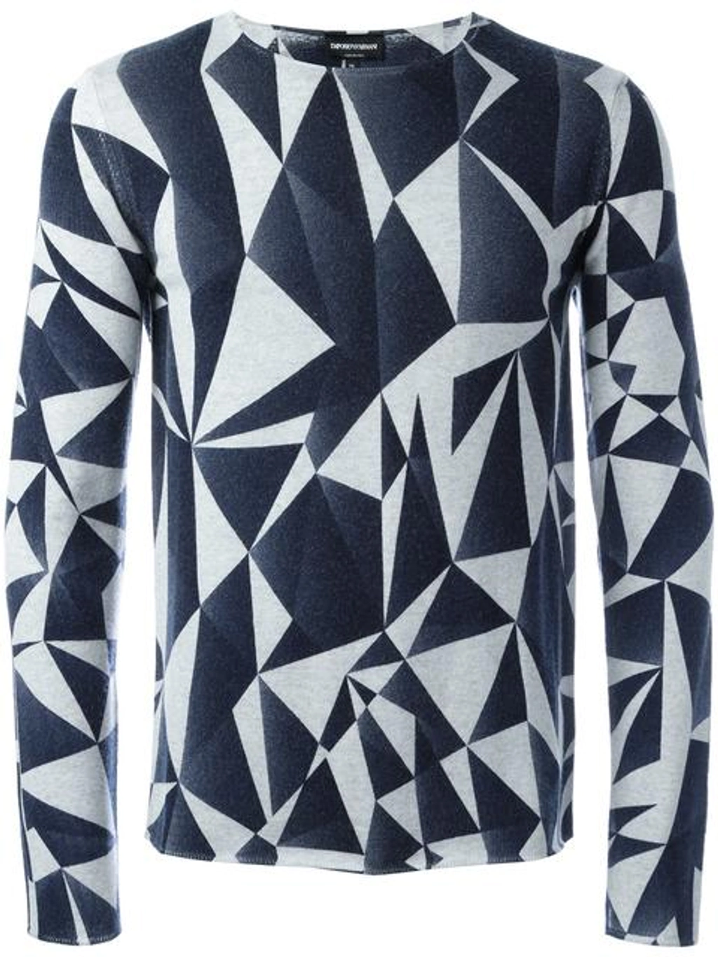Emporio Armani Geometric Pattern Jumper | ModeSens