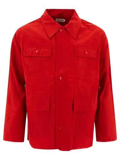 Bode Red Hunting Jacket | ModeSens