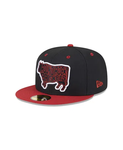 New Era Men's Black Round Rock Express Theme Nights 59fifty Fitted Hat ...