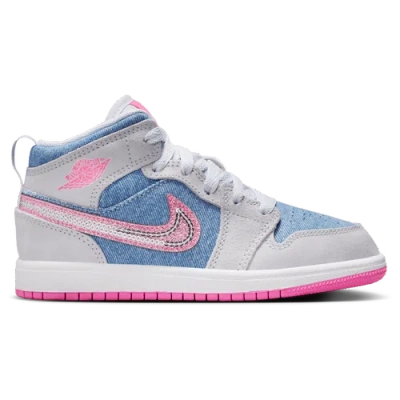 Jordan Kids' Girls Preschool Air 1 Mid Se In Blue | ModeSens