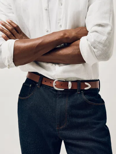 Reiss Mens Tan Brown Jonny Leather Belt | ModeSens
