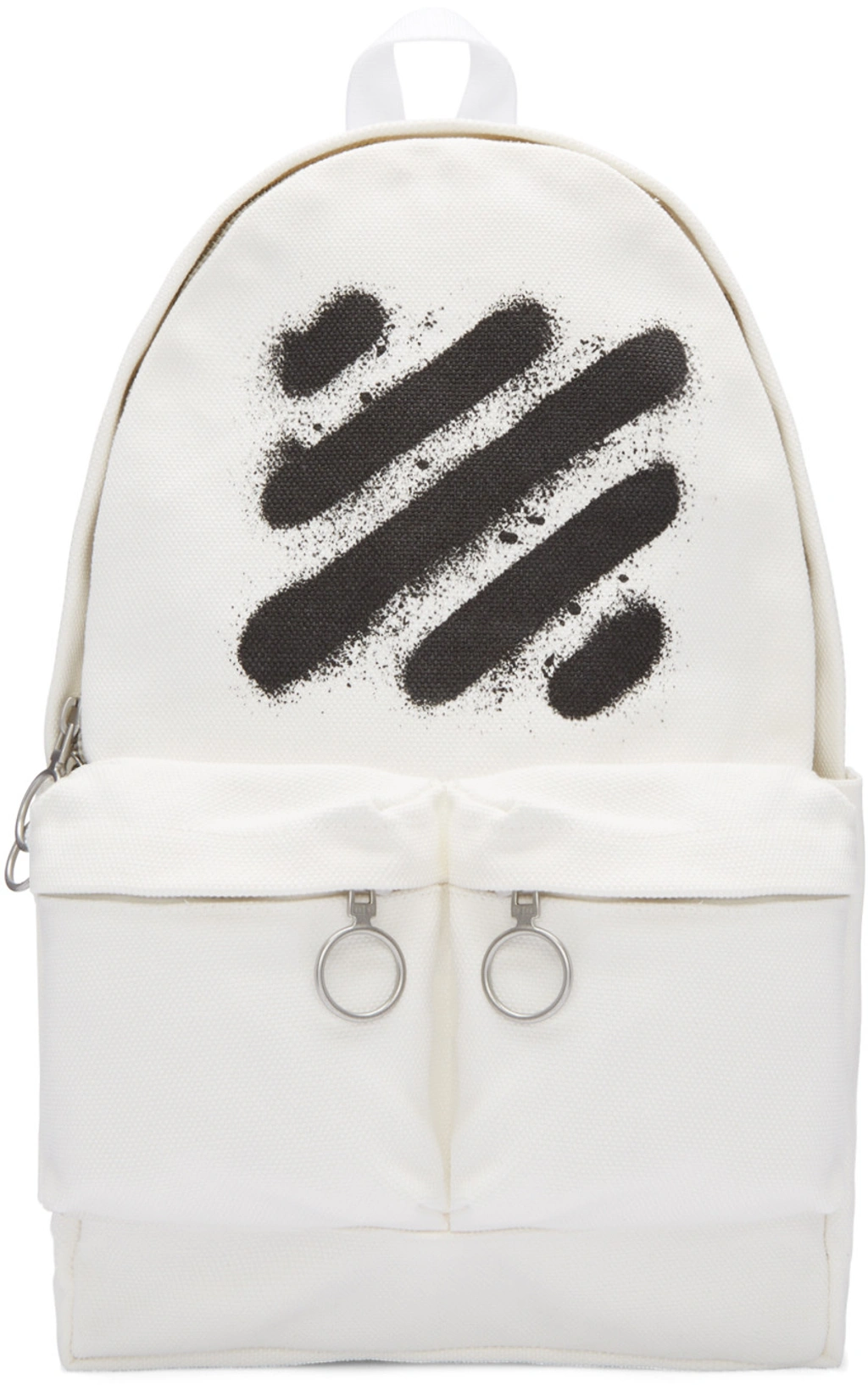 Off-white White Diagonal Spray Backpack | ModeSens