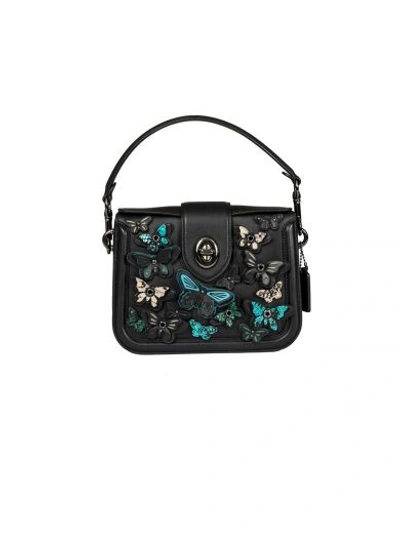 Coach Butterfly Applique Handabag In Black | ModeSens