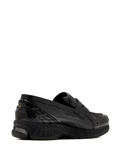 New Balance 1906l Patent Leather Loafer-style Black Sneakers In Animal ...