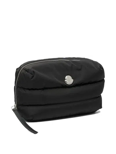 Moncler Caradoc Quilted Logo-plaque Beauty Pouch In Black | ModeSens